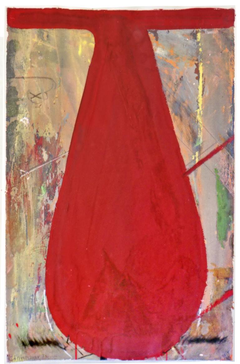 CINNABAR DROP, 1989 (work # 420) Painting by Emil Agayev | Saatchi Art