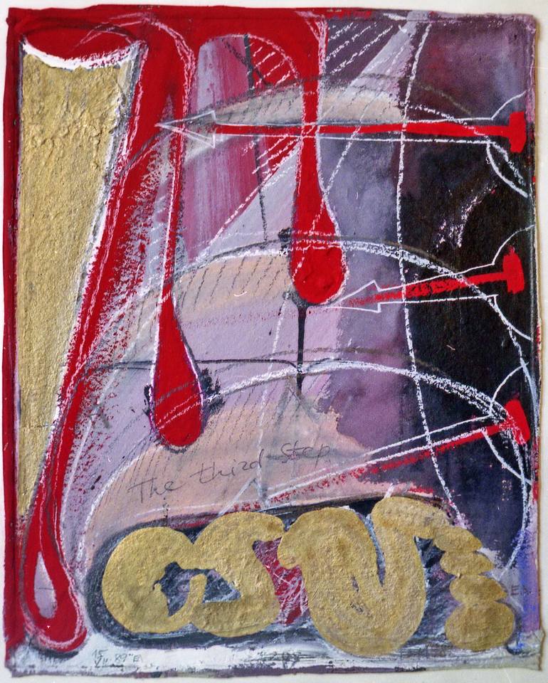 The third step, 15.VII.1989 (work # 483) Drawing by Emil Agayev | Saatchi Art