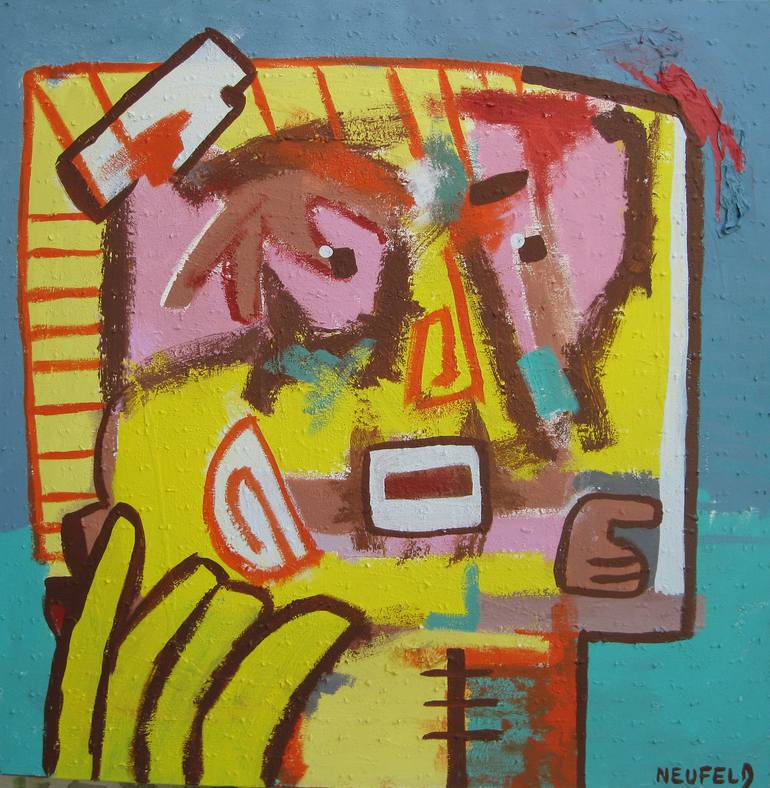 De la serie Máscaras Painting by Daniel Neufeld | Saatchi Art