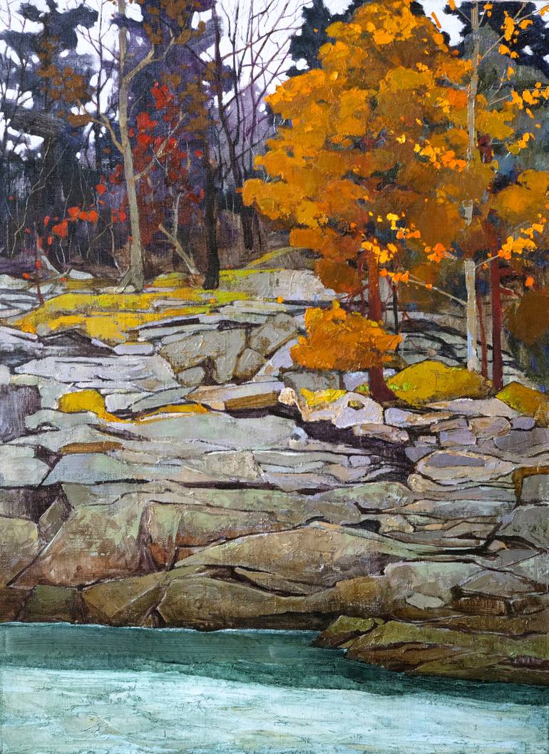 Amber day Painting by Nelli Kirman | Saatchi Art