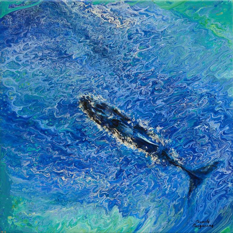 La balena Painting by Carmelo Margarone | Saatchi Art