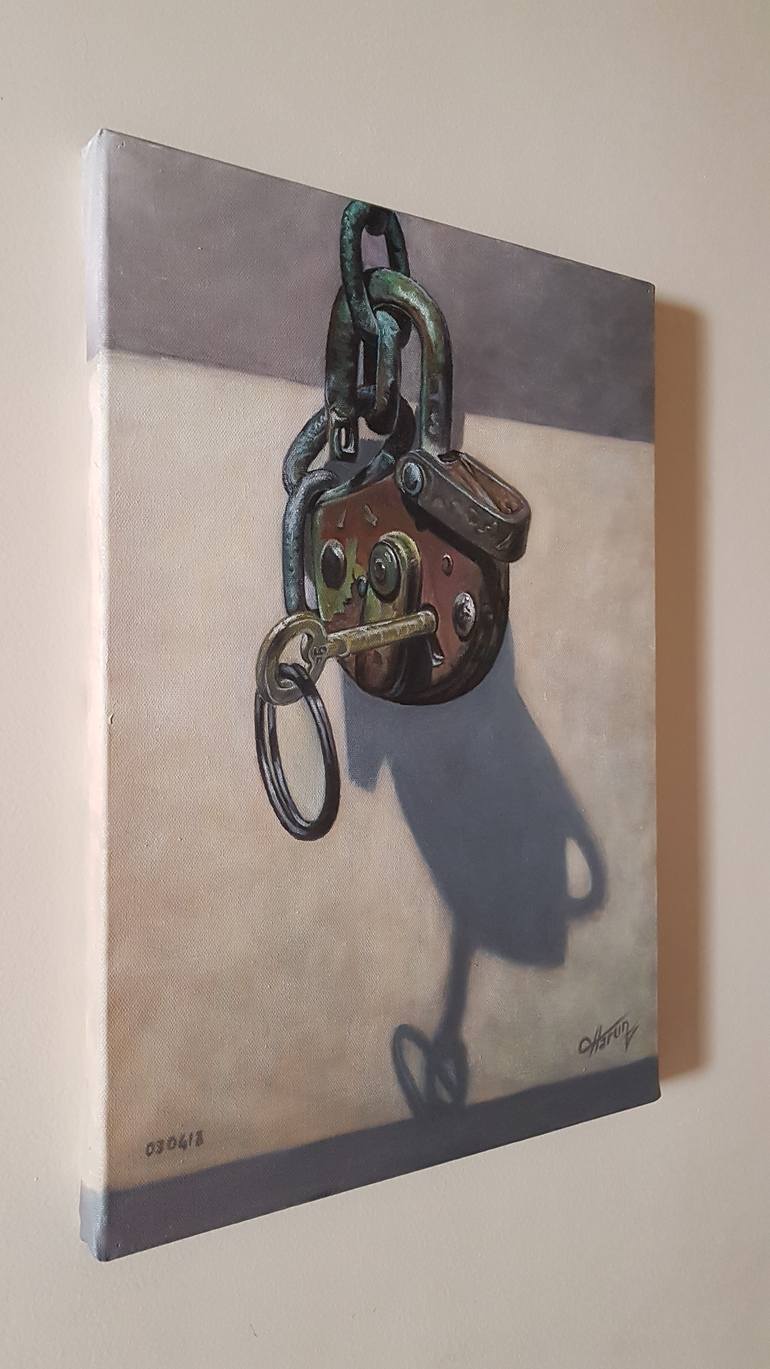 Old lock Painting by Harun Ayhan | Saatchi Art