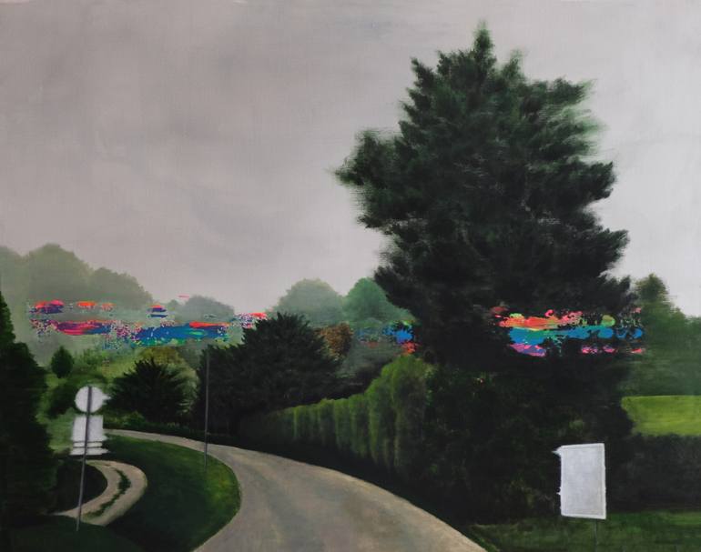 chemin Painting by Mathieu Trezel | Saatchi Art