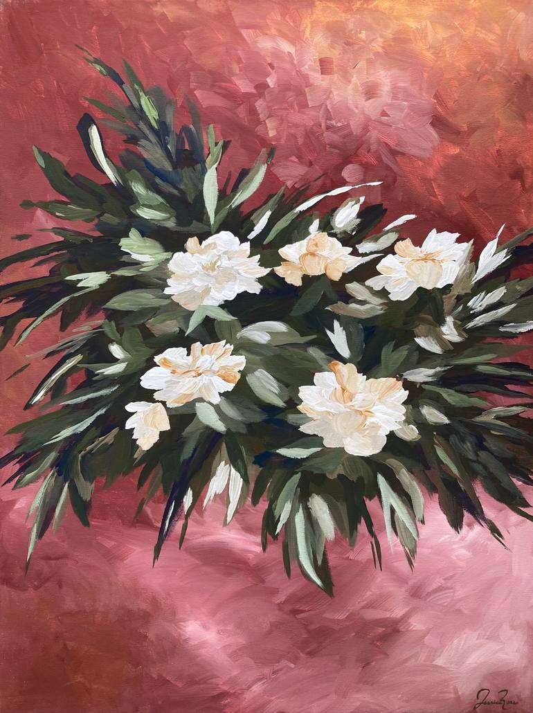 Sunlit Petals Painting by Jessica Rose | Saatchi Art