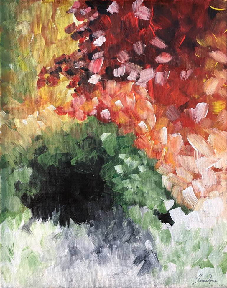 Amongst the Leaves Painting by Jessica Rose | Saatchi Art