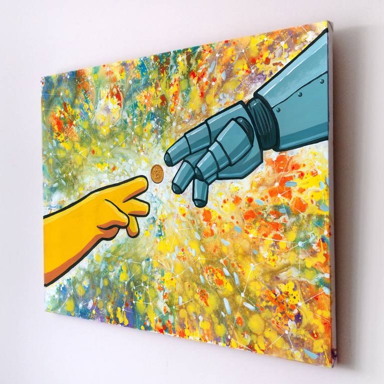 Bitcoin, Homer and Artificial Intelligence Painting by Vladislav ...