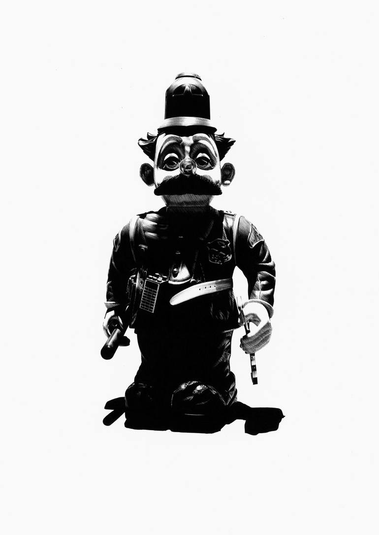 Clown Drawing by Matt Coyle | Saatchi Art