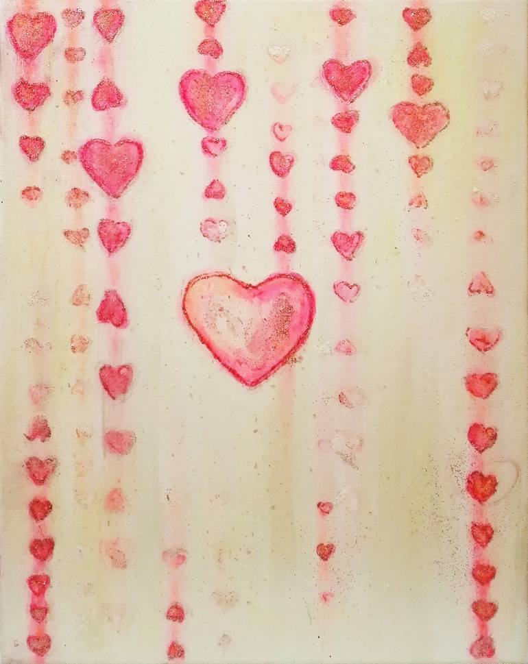 Flow of Hearts Painting by Andrei Dobos | Saatchi Art