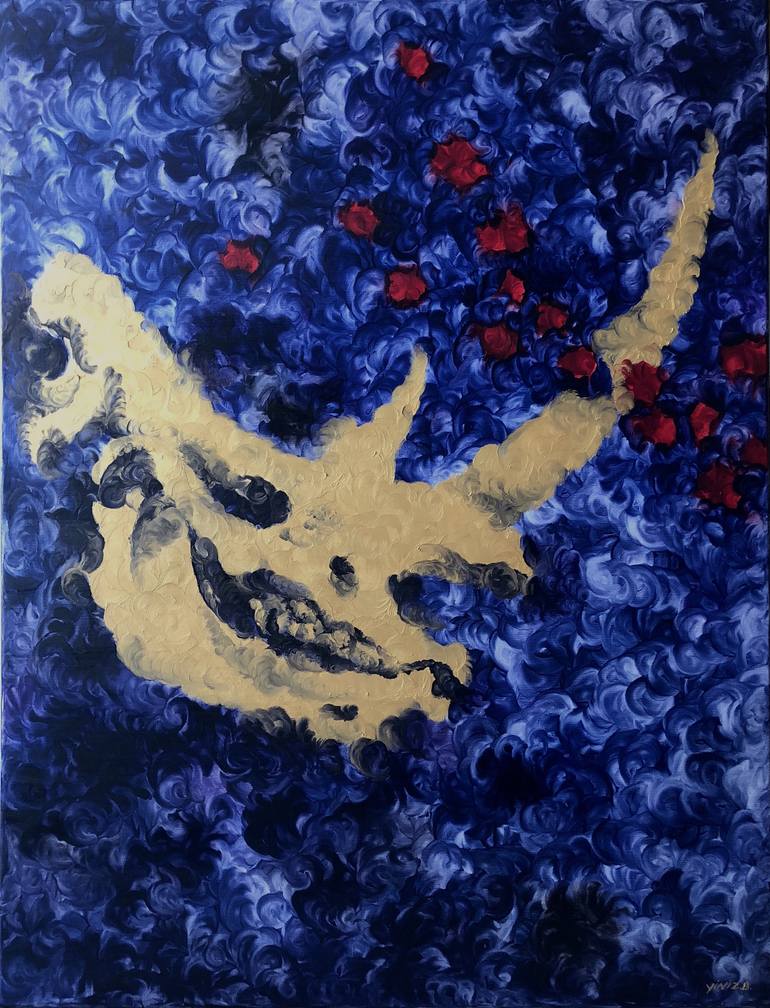 Sauvage: The Rhino Painting by yini zhao | Saatchi Art