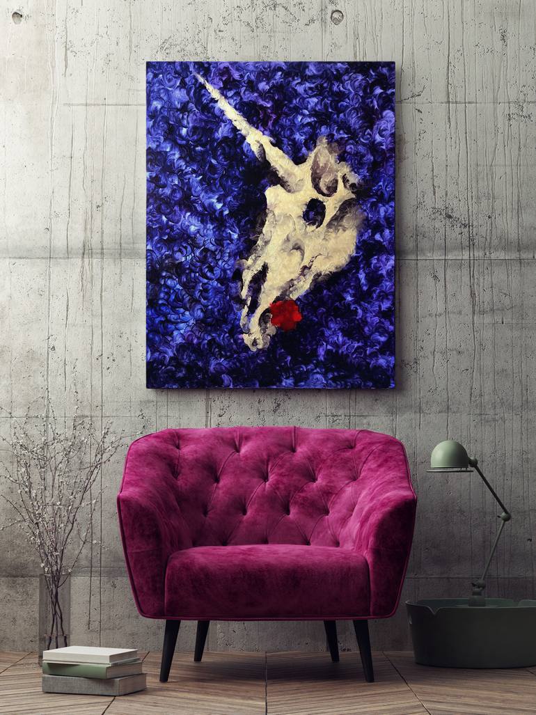 Sauvage: The Unicorn Painting by yini zhao | Saatchi Art