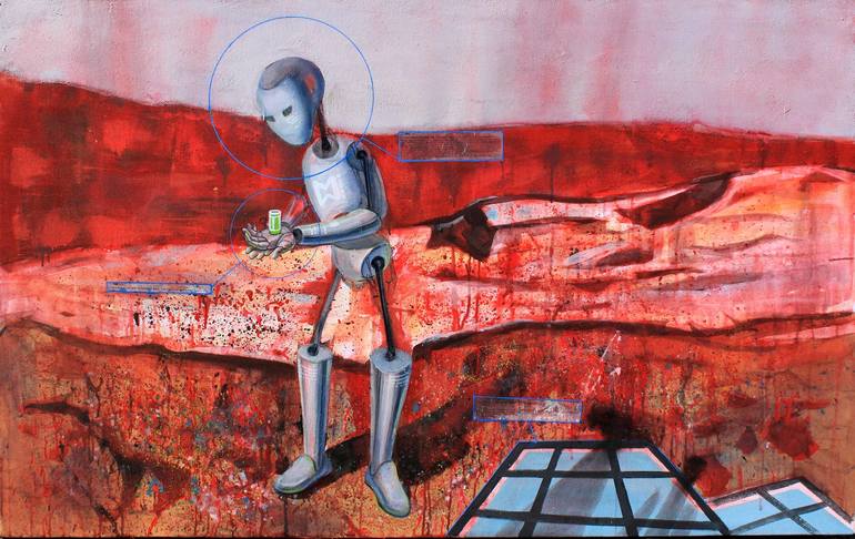 The first contact Painting by Plamen Kondov | Saatchi Art