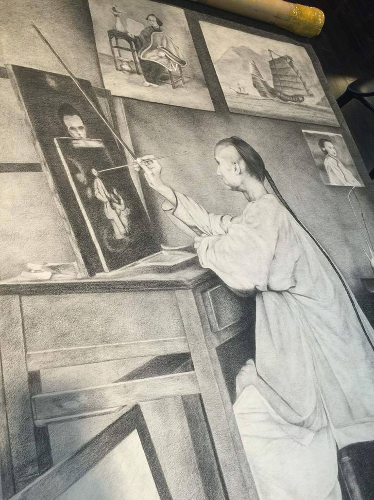 The Painter Painting by Edwin Darwin | Saatchi Art