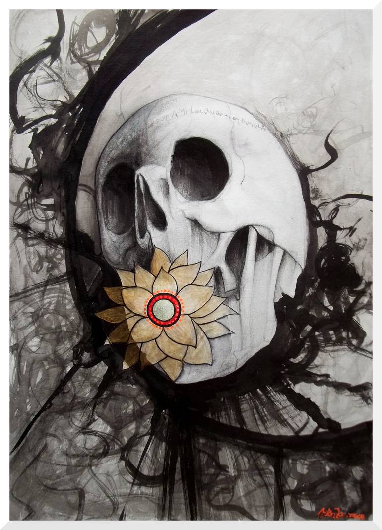 Death an illusion Drawing by Anton Lee | Saatchi Art