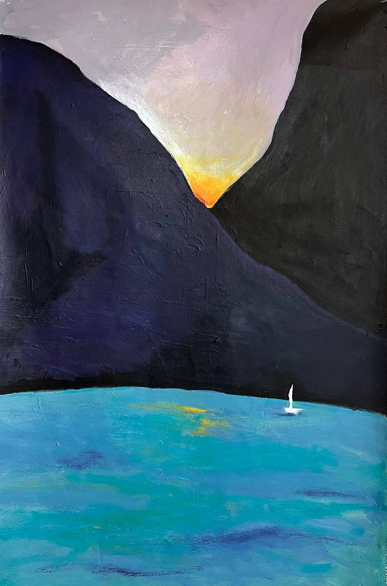 Follow the Sun Painting by Jocelyn Fine | Saatchi Art