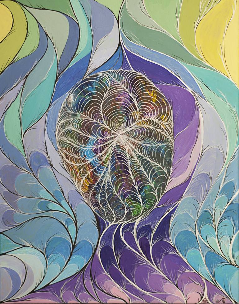 Self in Isolation Painting by Nino Khundadze | Saatchi Art