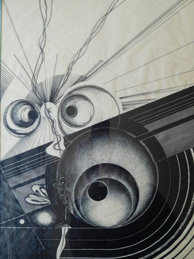 Eyes everywhere Drawing by Svetlozar Tenov | Saatchi Art