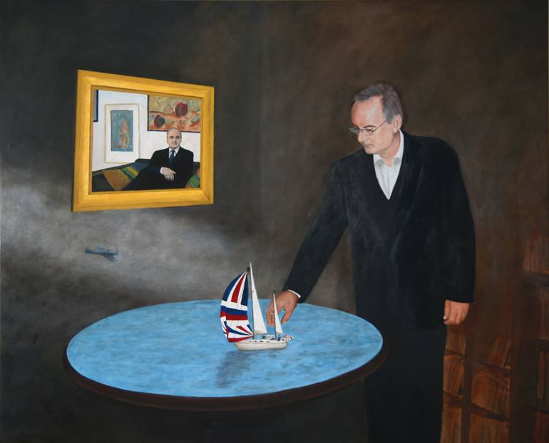 Portrait Hans J. von P. Painting by Woytek Berowski | Saatchi Art