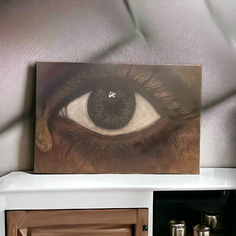 Dark eye Painting by David Ditroi | Saatchi Art