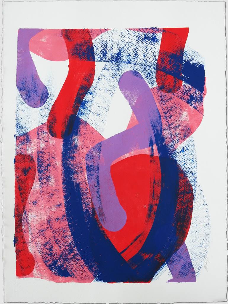 Comic Lines in Purple Painting by ROCO Studio | Saatchi Art