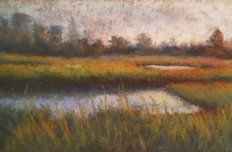 Sasco Creek Salt Marsh Painting by Anastasia Zinkerman | Saatchi Art