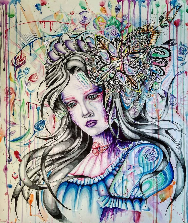 Hidden purity Drawing by Anna Yudina | Saatchi Art