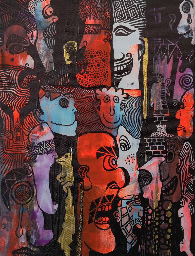 Politika Painting by Yener Ozer | Saatchi Art