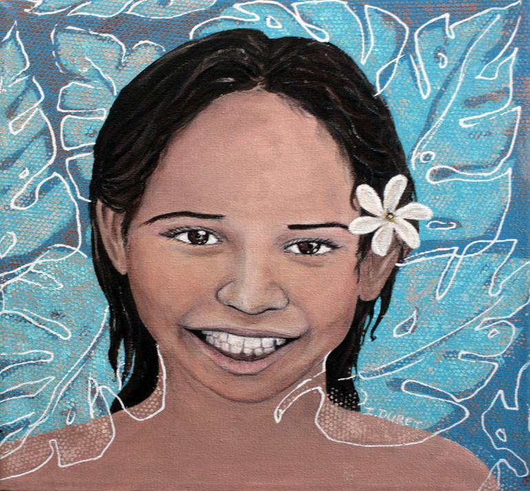 Petite de Vaïtapé- bora Bora Painting by Isabelle Duret | Saatchi Art