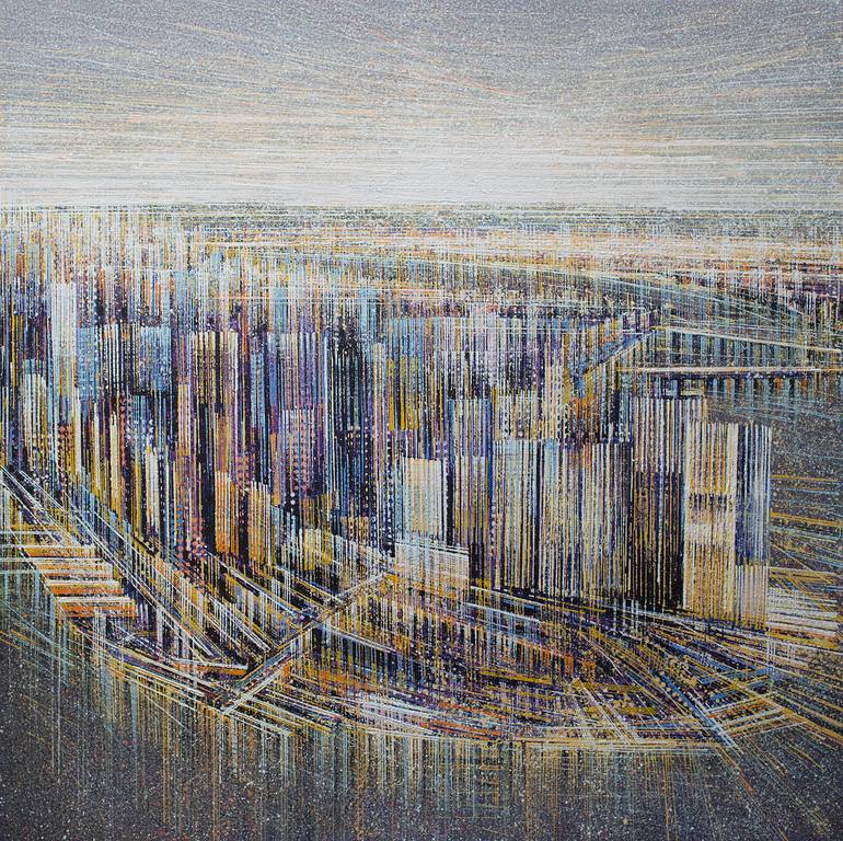 New York. Manhattan At Sunset Painting by Marc Todd | Saatchi Art