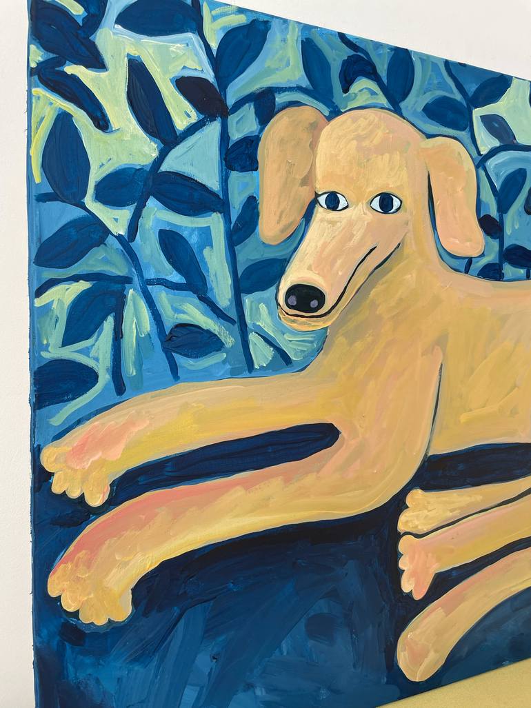 Dog Shilo Painting by Oksana Fedshychyn | Saatchi Art