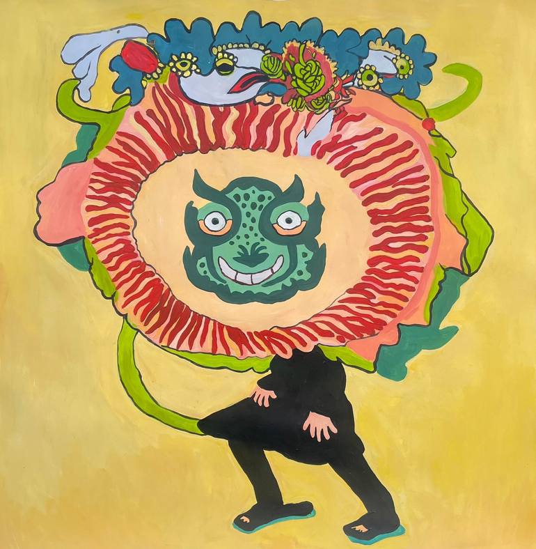 Blooming Beast Painting by Oksana Fedshychyn | Saatchi Art