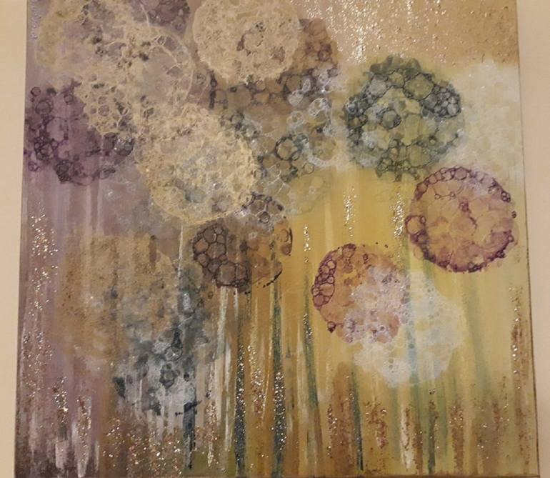 Dandelions Night Out Painting by Doina Popescu | Saatchi Art
