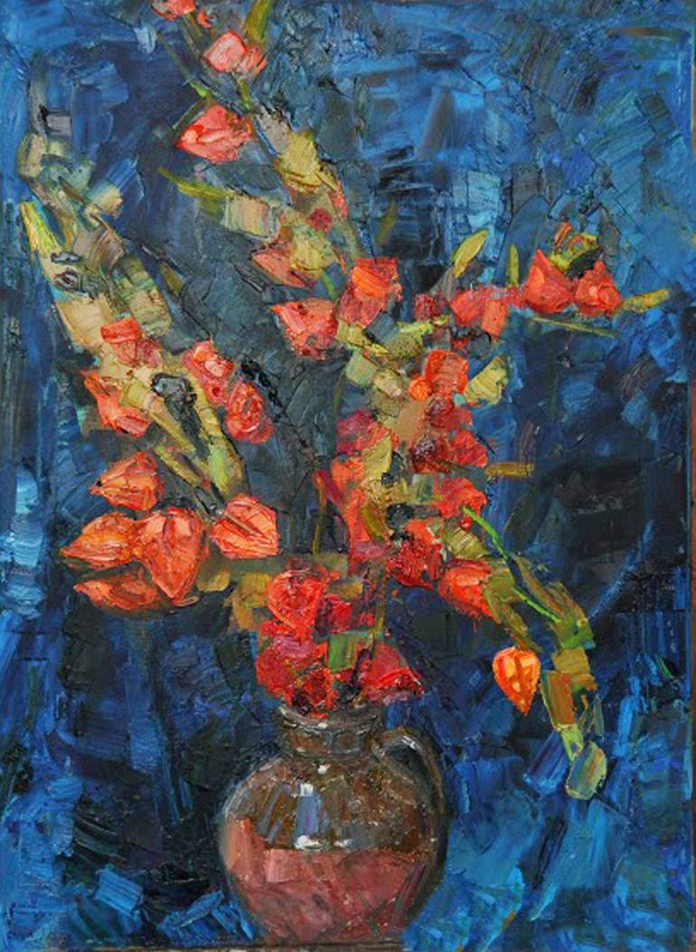 Still Life with Flowers Painting by Roman Kravchuk | Saatchi Art