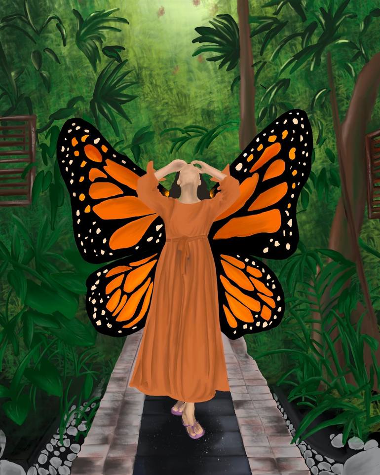 Chrysalis Painting by Kehkashan Khalid | Saatchi Art