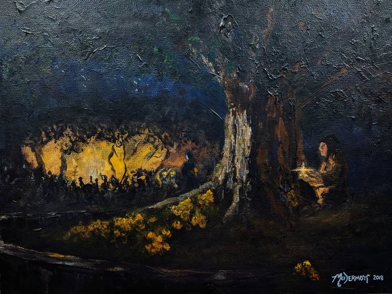 Saying hello and goodbye Painting by Mat McDermott | Saatchi Art