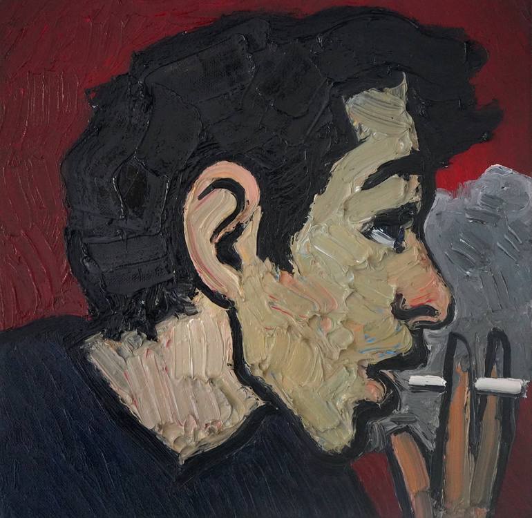 My cigarettes... Painting by Prisac Nicolae | Saatchi Art