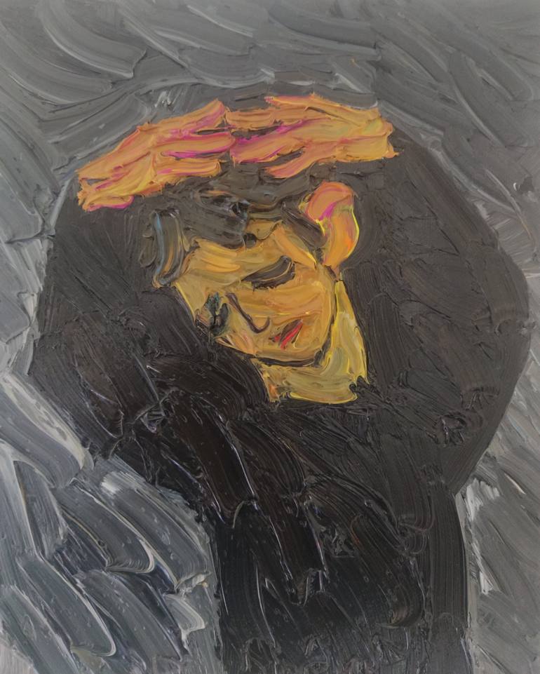 Strong man Painting by Prisac Nicolae | Saatchi Art