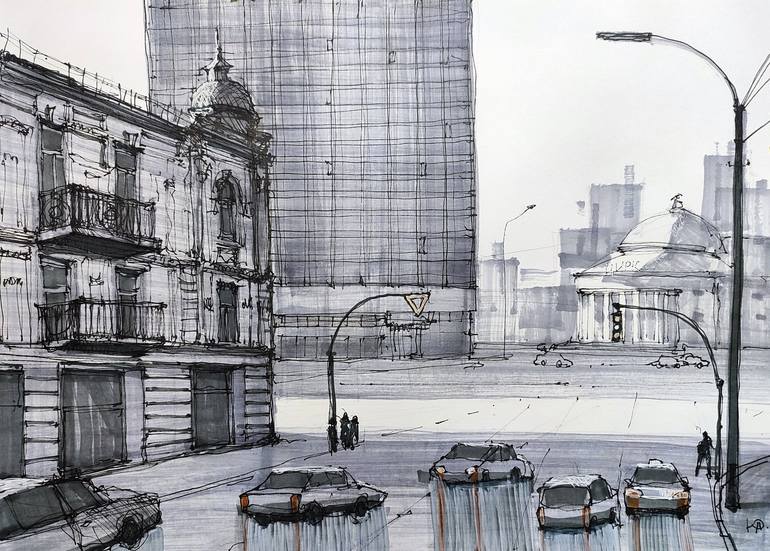 City Drawing by Yurii Andreichyn | Saatchi Art