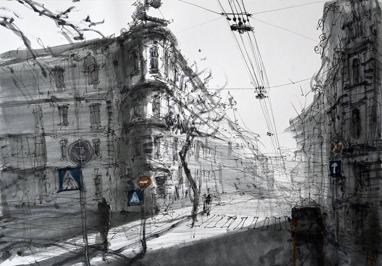 Street Drawing by Yurii Andreichyn | Saatchi Art