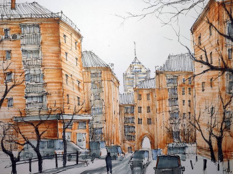 Series Kyiv Drawing by Yurii Andreichyn | Saatchi Art