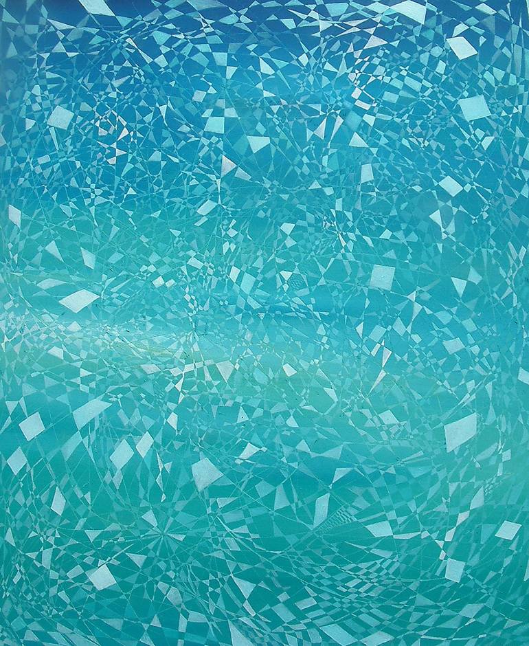 BLUE TRANE Painting by Jorge J Herrera Fuentealba | Saatchi Art