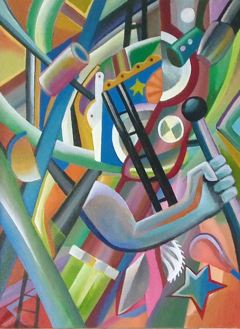 Levers and Ladders Painting by David Garrick | Saatchi Art