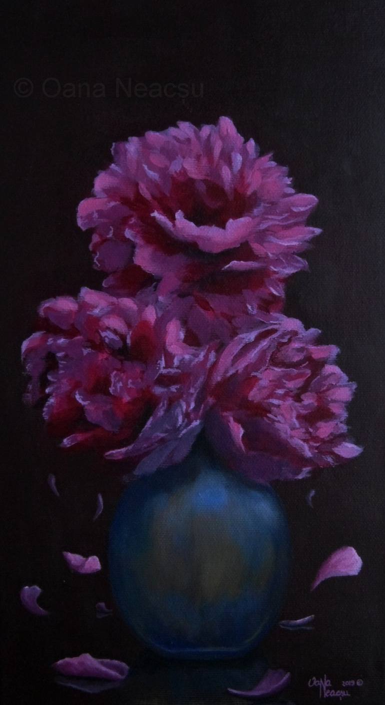 Peonies Painting by Oana Neacsu | Saatchi Art