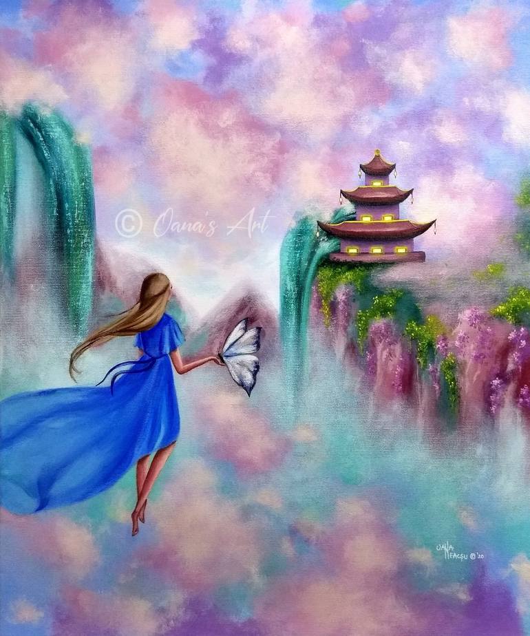 The Temple Painting by Oana Neacsu | Saatchi Art