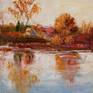 Autumn morning Painting by Roman Romulen | Saatchi Art