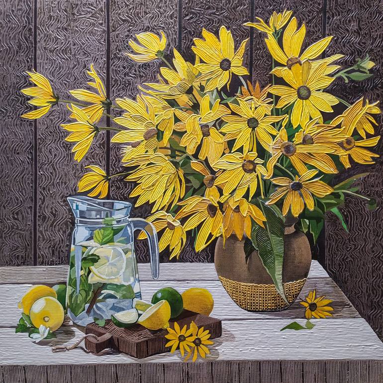 Autumn Lemonade Painting by Ekaterina Filiuta | Saatchi Art