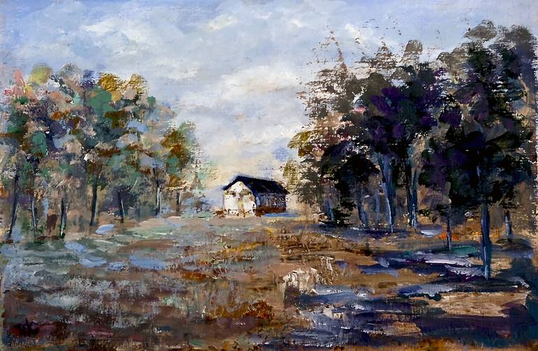 Abstract Cottage Painting