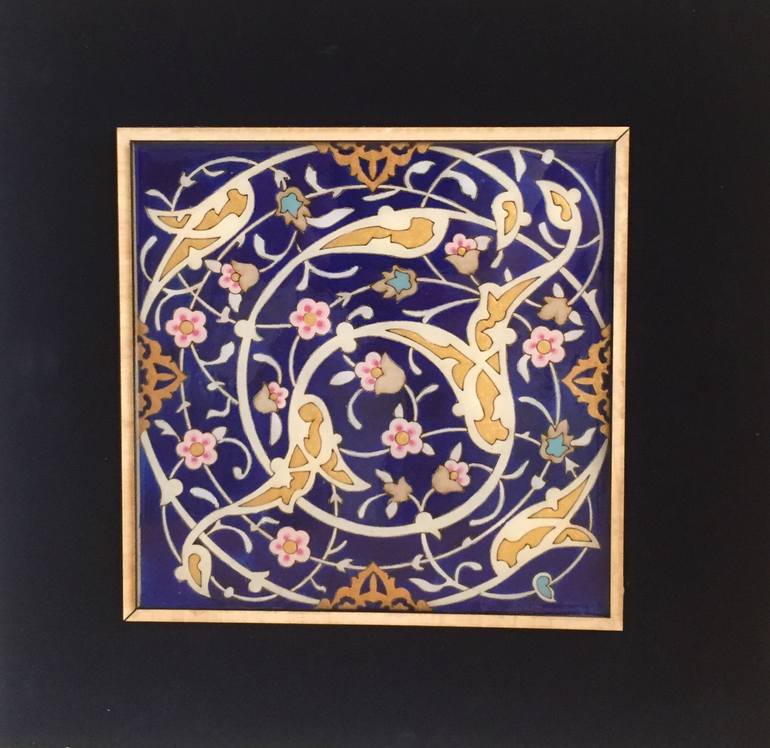 Persian tile Painting by Soranjartstudio Frkh | Saatchi Art