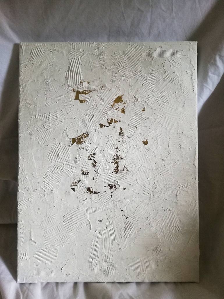 White Gold Leaf 01 Painting by Jennifer Saul | Saatchi Art