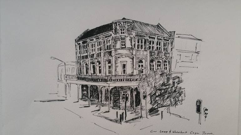 Cnr of Loop and Waterkant, View from Village Idiot Drawing by Jan ...
