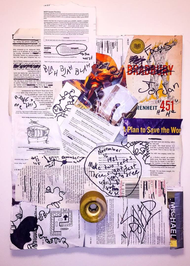 Fahrenheit Whatever Who Cares Collage by Focus Jordan | Saatchi Art